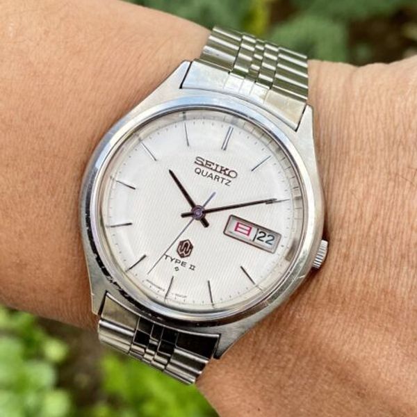 1976 Vintage Seiko Type II JDM Quartz Watch 36mm All Stainless Steel ...