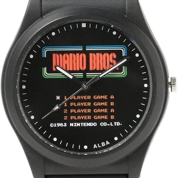 SEIKO ALBA BEAMS Nintendo Limited Mario Game Bros Watch Black Set of 3 ...