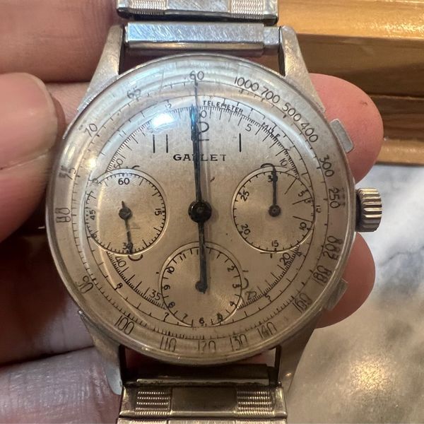 Gallet Valjoux 72 Chronograph vintage watch | WatchCharts Marketplace