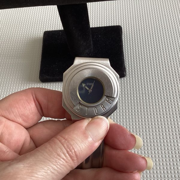 Storm Camera Watch Blue Sunburst Dial Stainless Steel Bracelet In ...