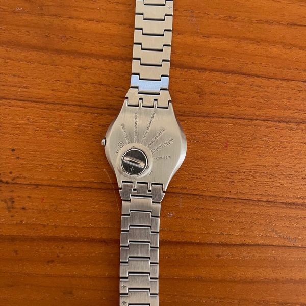 Swatch Skin Watch -Blue Face (SS07S106G) w/Stainless Strap ...
