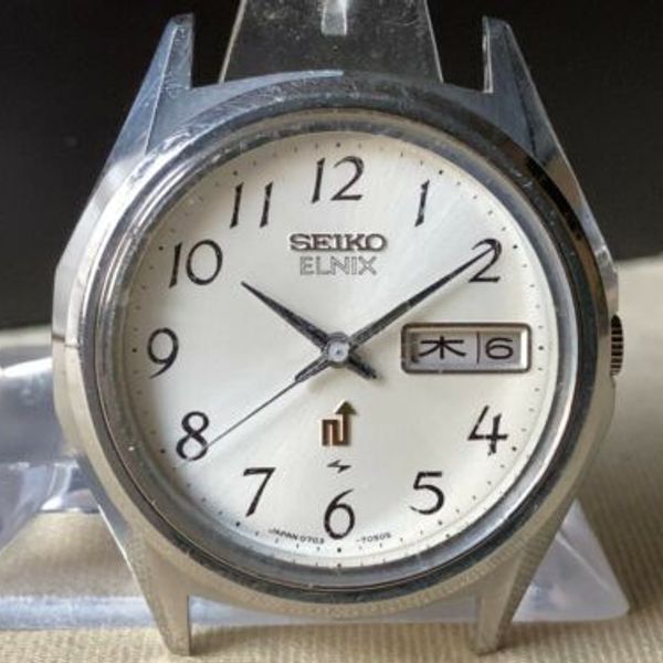 Vintage SEIKO Electronic Balance Watch/ ELNIX 0703-7020 SS 1974 ...