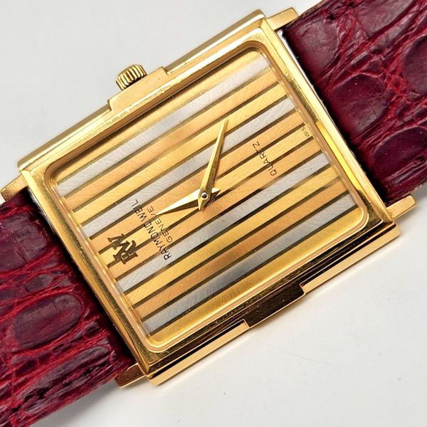 Raymond Weil Geneve Tri-Color 18K Gold EP Ref 5723 Tank Vintage Mens ...