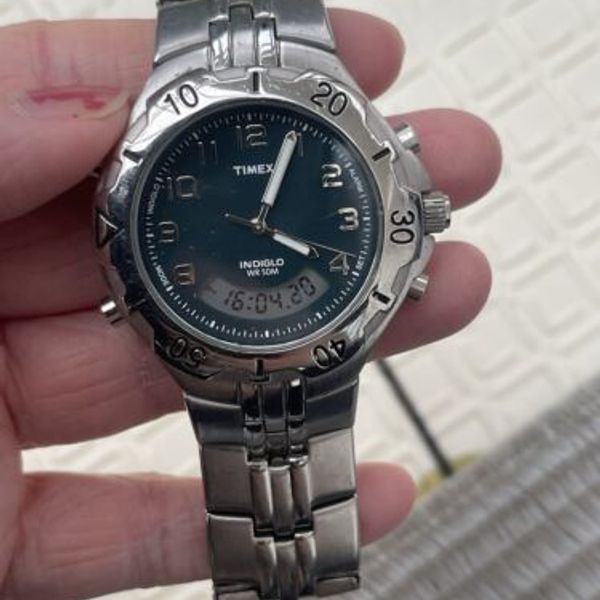 Timex Indiglo Wr50m Analogue Digital Mens Quartz Watch P0 | WatchCharts ...