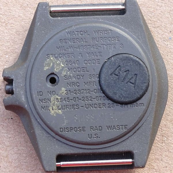 MILITARY GENERAL PURPOSE WRIST WATCH CASE STOCKER & YALE MODEL SANDY ...