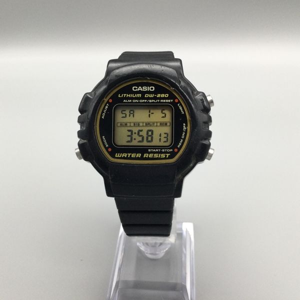 Vintage Casio Digital Watch Men 45mm Black 1000 DW-280 New Battery ...
