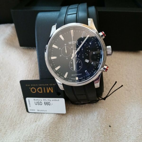 Mido Multifort Swiss Made Quartz Chronograph 42mm and 100m/330 ft WR mint | WatchCharts Marketplace