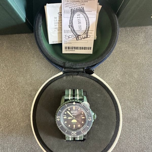 Swatch x Blancpain FIFTY FATHOMS GREEN ABYSS Nuovo data 2 luglio ...