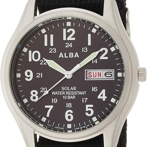 SEIKO ALBA Solar Watch with Day Date Displa Men's AEFD557 Brand New ...