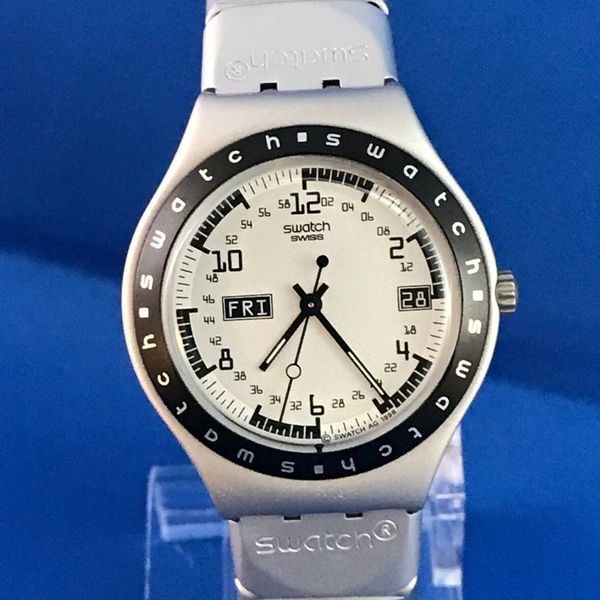 Swatch Irony Hijacker YGS7003A, Aluminum, Day/Date, Swiss Made, Nice ...
