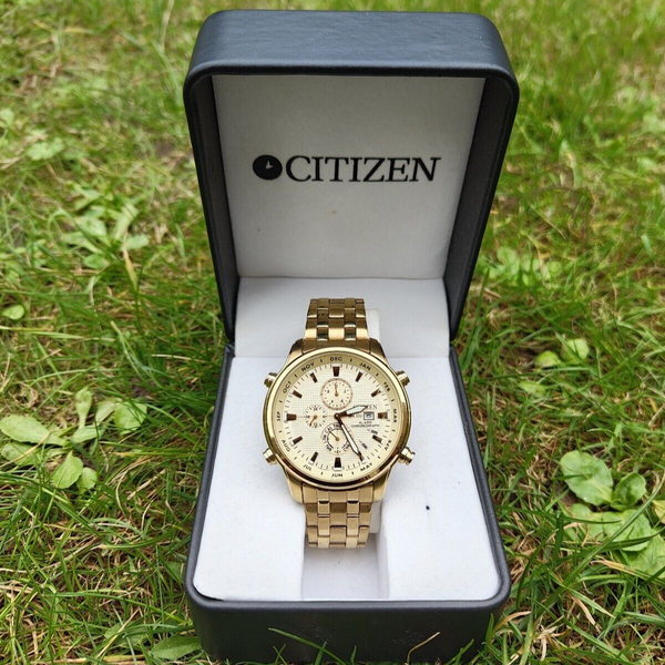 Men's Citizen Cal: 6870 Alarm Chrono Gold Dress Watch - 100m ...