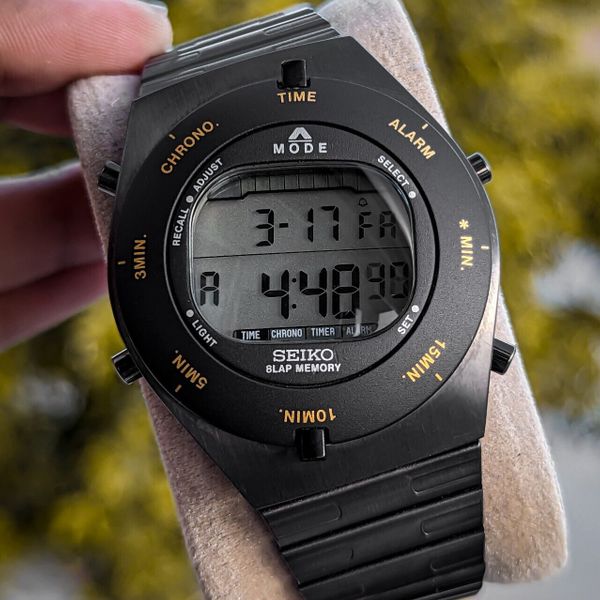 Vintage Seiko Giugiaro W680-4070 Stealth Black Limited Edition 8 Lap ...