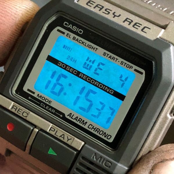 Vintage Casio 1588 A-V2 Alarm Chrono Easy Recording Digita Men's Wristwatch | WatchCharts ...