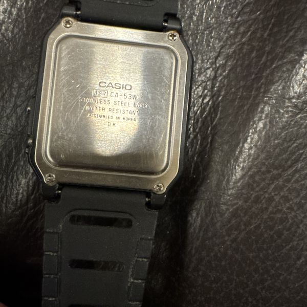 Casio CA-53W Digital Wristwatch with Black Resin Strap | WatchCharts ...