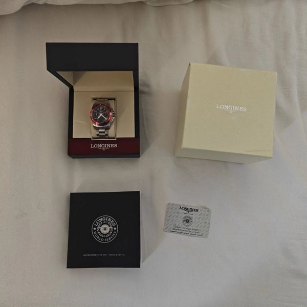 Longines HydroConquest Automatic Chronograph 41mm L3.696.4.59.6 - Red ...