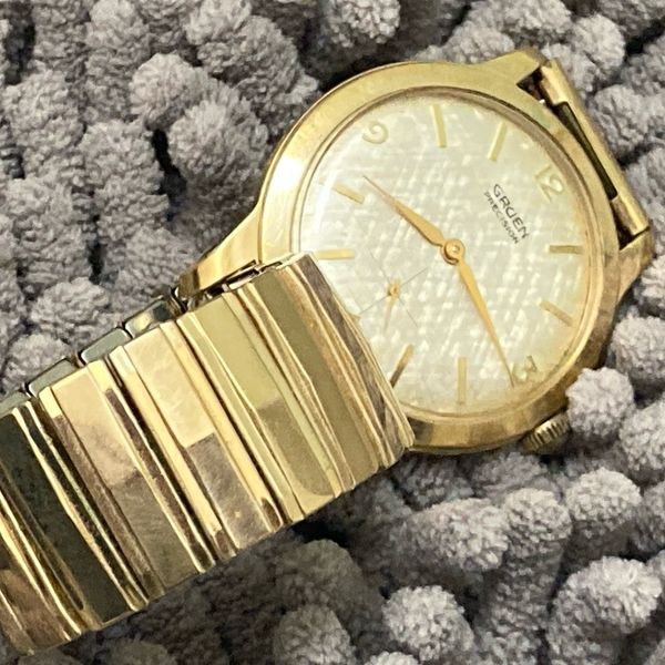 wristwatch GRUEN stainless steel b. SWISS watch 17 jewels cal 510 ...