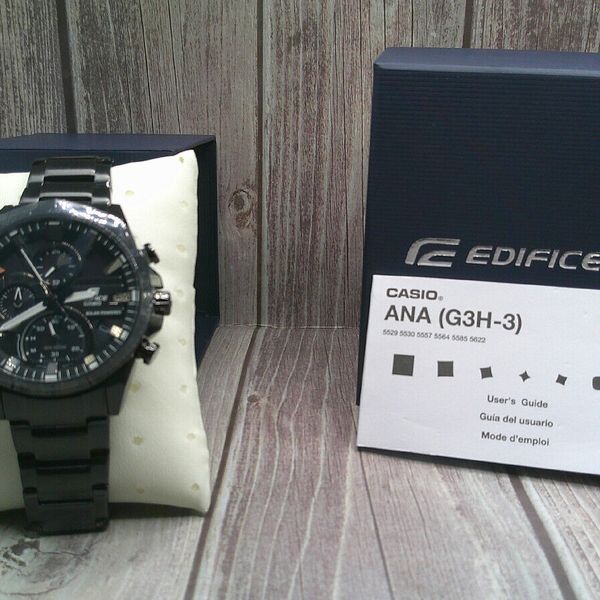 Edifice Casio Mens Wristwatch, Black - New In Box. | WatchCharts ...