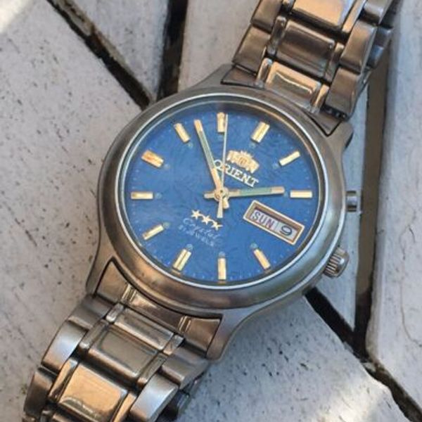 VINTAGE ORIENT CRYSTAL 21 3 STARS AUTOMATIC WRISTWATCH 469WA1-70 CA ...