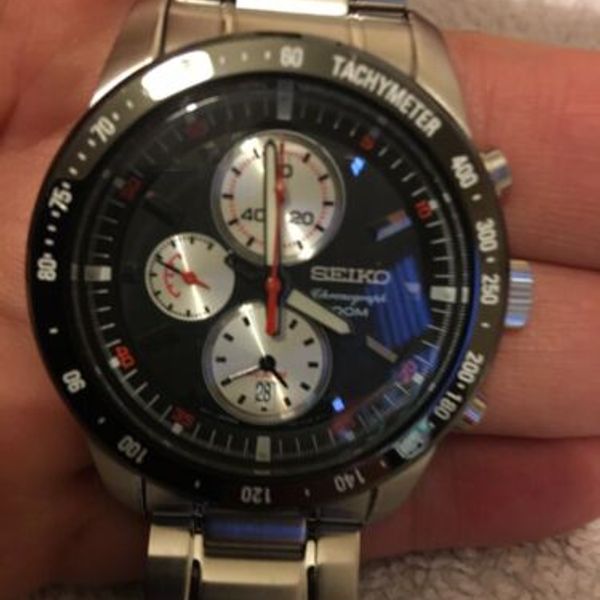 Seiko Chrono-Alarm Watch Model 7T62 Gents Steel Chronograph | WatchCharts