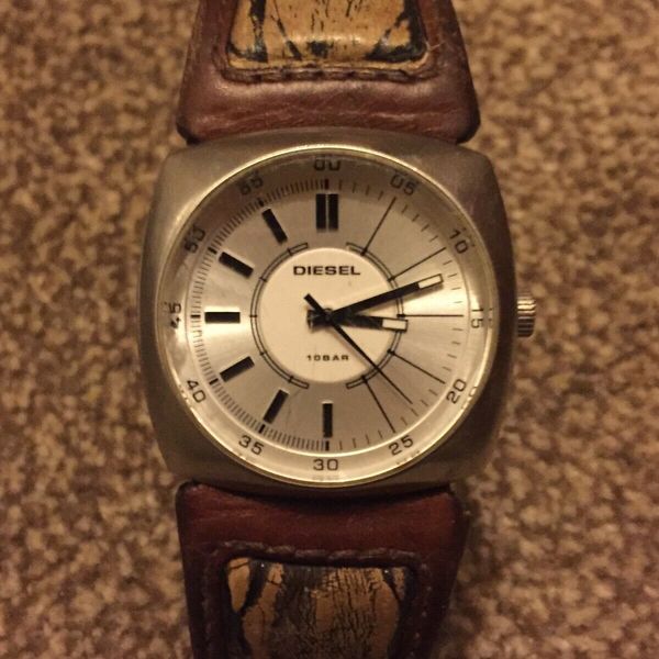 MENS DIESEL DZ-1072 110503 WATCH CLASSIC VINTAGE WITH ORIGINAL BOX RARE ...