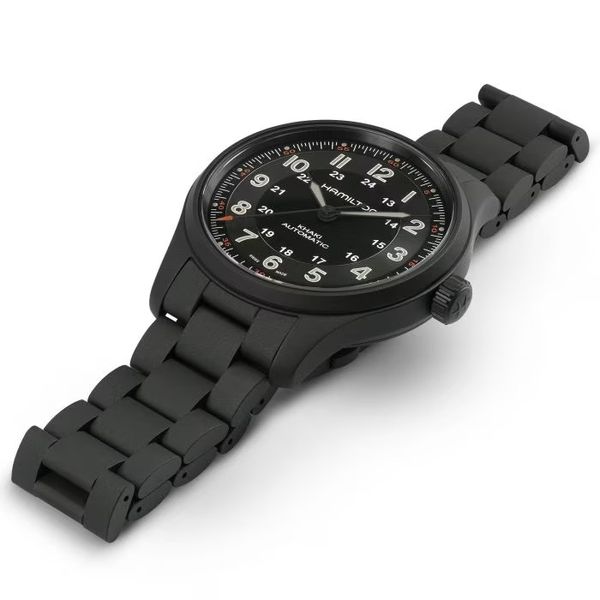 Hamilton Khaki Field Titanium Auto Men's Black Watch - H70665130 ...