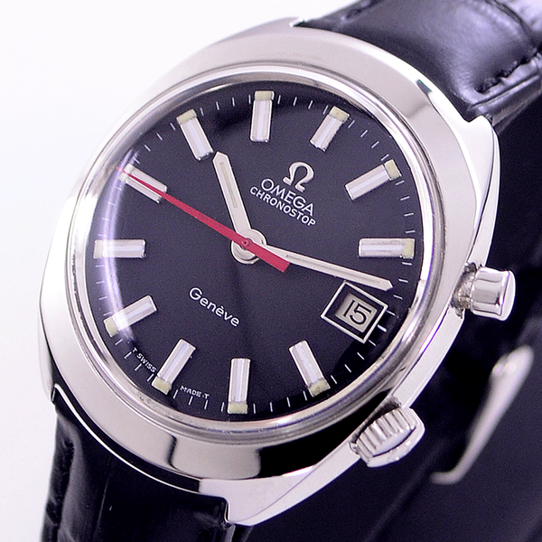 VINTAGE OMEGA GENEVE CHRONOSTOP MANUAL WINDING CAL.920 MEN'S WATCH RARE ...