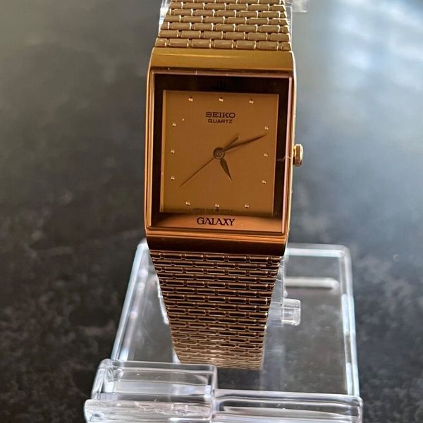 VINTAGE SEIKO GALAXY 5Y91-5000~GOLD TONED DRESS WATCH~WORKING ...
