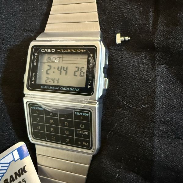 Casio DATA BANK Telememo 25 Dual Time Calculator Watch !! | WatchCharts ...