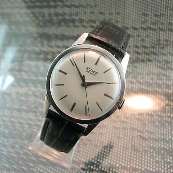 Vintage, classic ELDOR GENEVE STEEL / MIDO / Incabloc..17 Jewels..70's ...