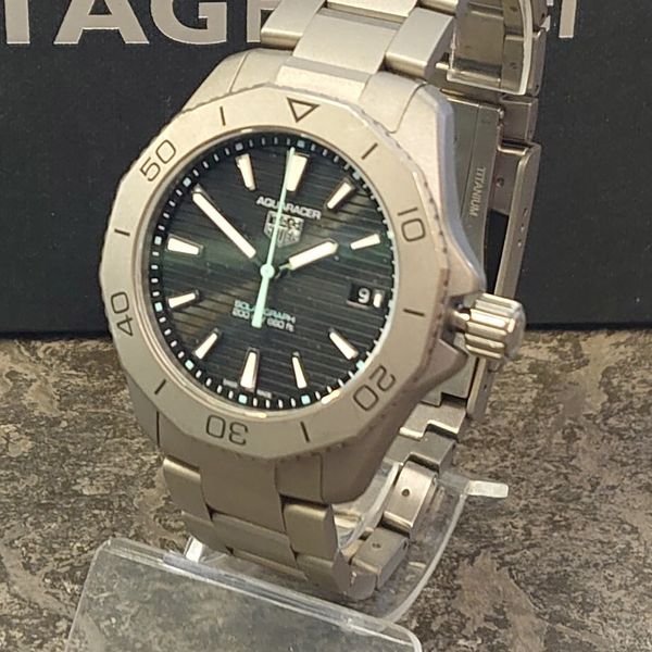 TAG Heuer Aquaracer WBP1180 Gents Solar Titanium Watch (Boxed w/ Docs ...