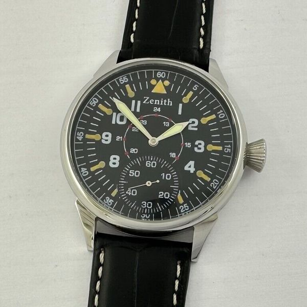 Zenith Laco Aviator Luftwaffe Pilots WWII Vintage Swiss MARRIAGE!!! Men ...