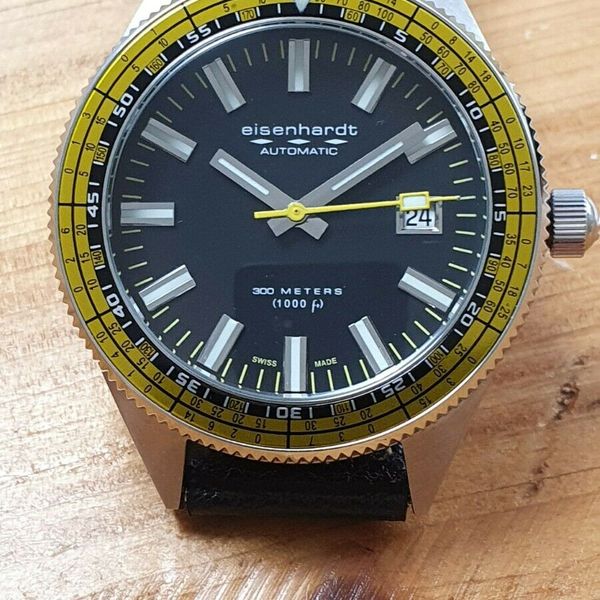 Eisenhardt SWISS MADE automatic watch ETA 2783 300m WR 3 time sealed ...