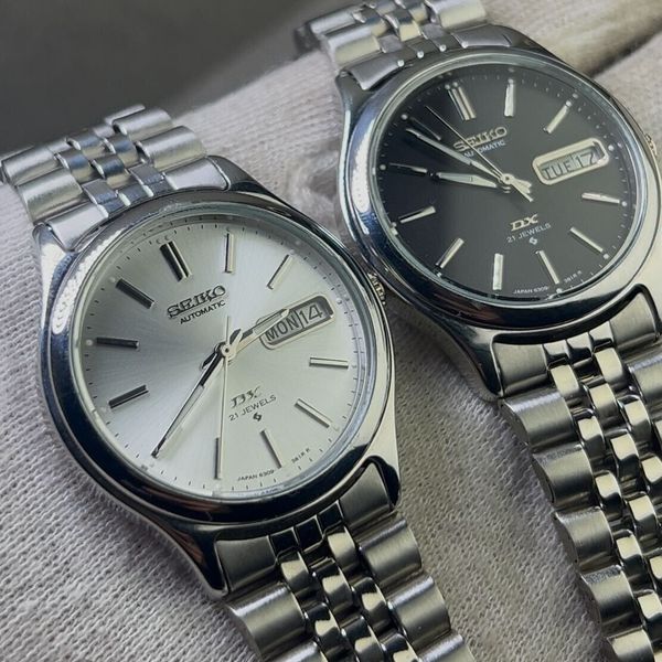 Vintage Seiko 5 automatic watch 6309 White and Black Dials Day/Dates ...