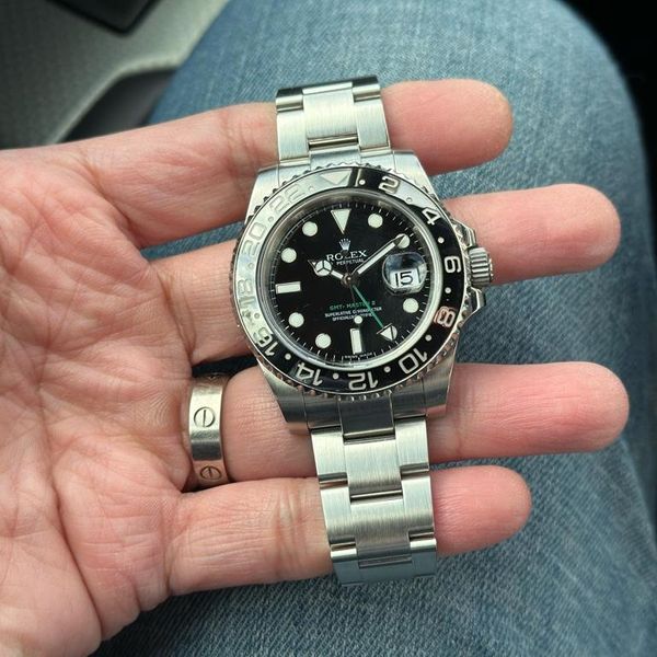 Rolex GMT-MASTER II | 116710LN Green Hand GMT Set! | WatchCharts ...