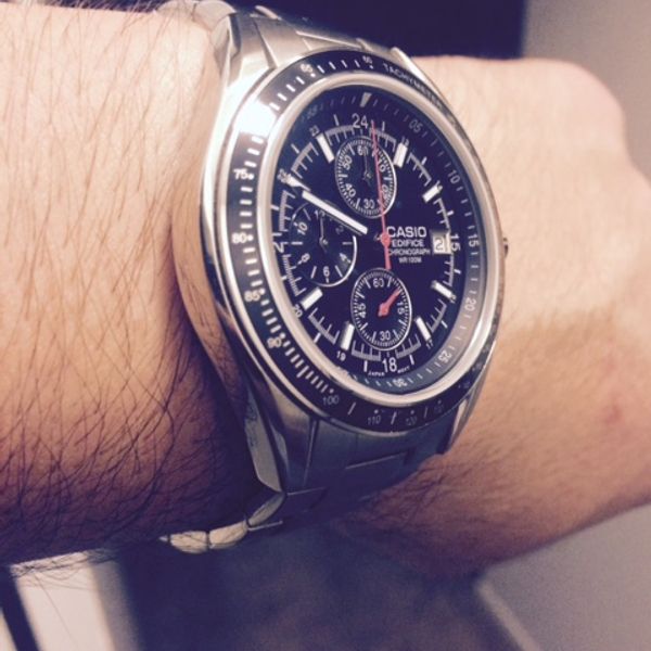 SOLD: Black Casio Edifice EF503D...The Poor Man's Speedmaster ...
