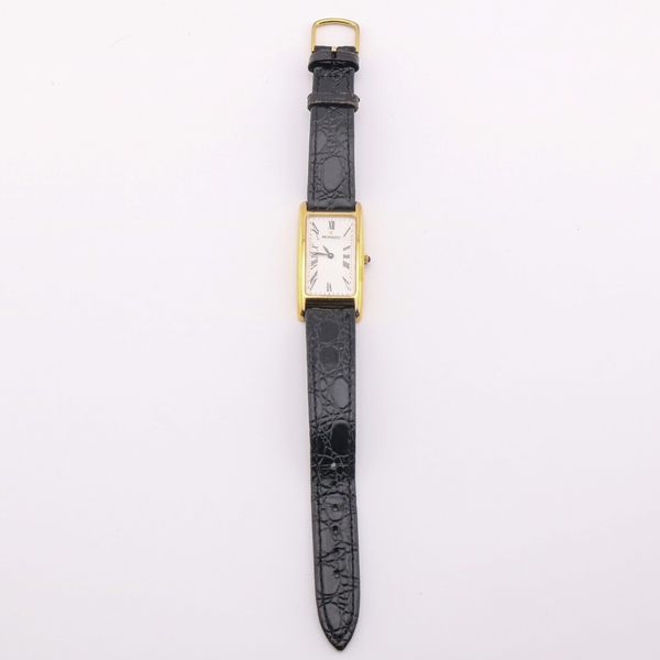 Movado Rectangular Gold-Plated Watch | WatchCharts Marketplace