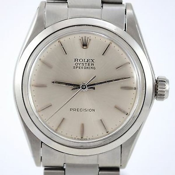 ROLEX VINTAGE OYSTER SPEEDKING PRECISION REF 6430 CALIBER 1225 STEEL ...