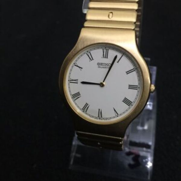 seiko mens watch,gold Tone,33mm Case,5y94-7010,Very Good Condition. B61 ...