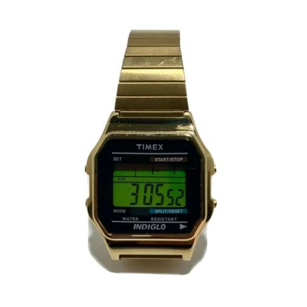 Timex Men's T78677 NEW BATTERY Classic Digital Gold-Tone Stainless ...