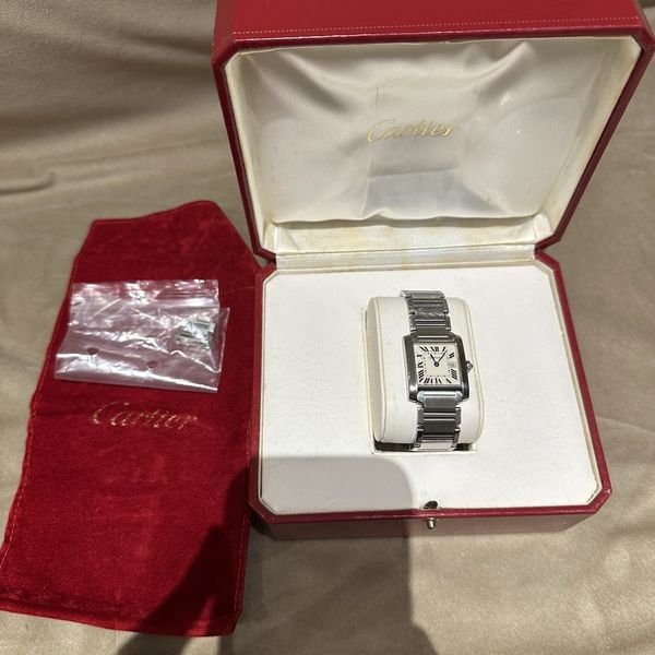 Cartier Tank Francaise 2465 Stainless Steel Used Ladies Watch ...