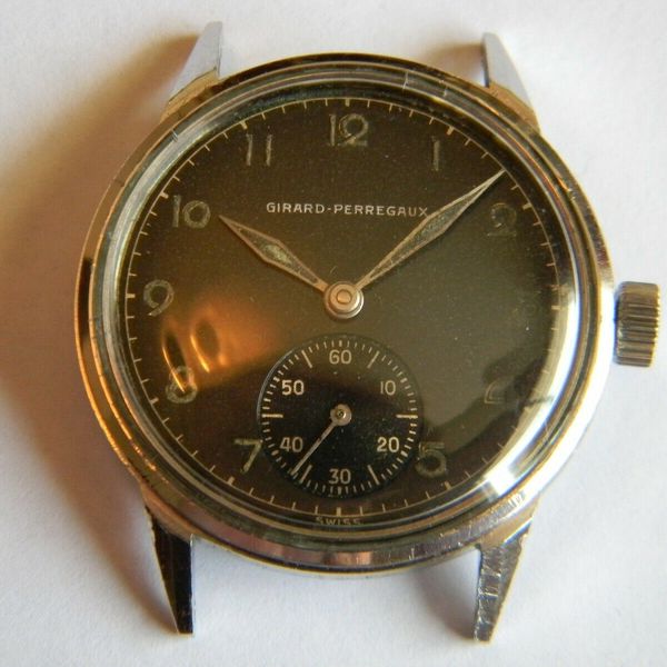 GIRARD-PERREGAUX caliber 06 circa 1940s Schmitz Steel Clamshell Case ...