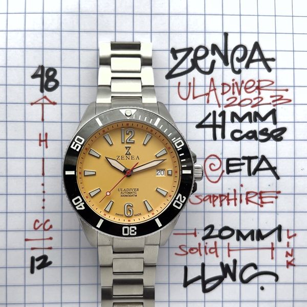 [WTS] Zenea ULA DIVER - Ocean Hornet Yellow | WatchCharts Marketplace