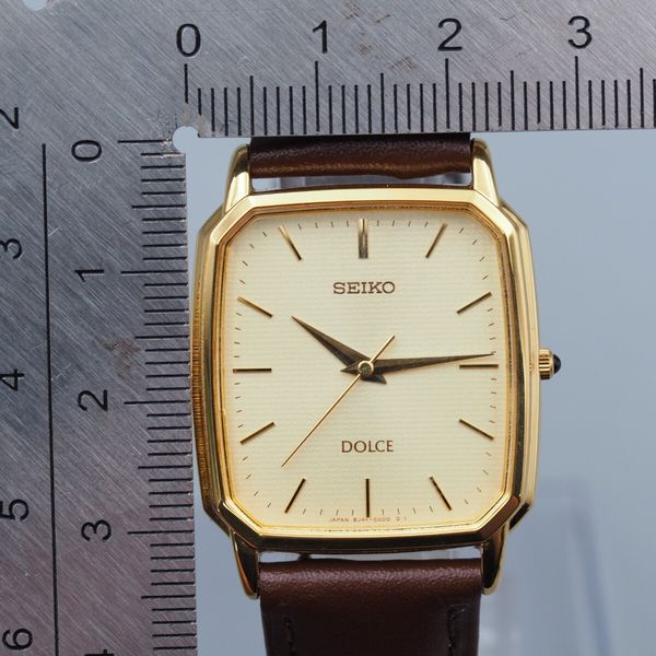 [MINT] Seiko Dolce 8J41-5000 Gold Dial Quartz Mens Vintage Watch From ...