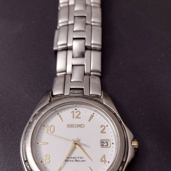 Vintage Seiko Kinetic Auto Relay Men's Watch 5J22-0B69 Quartz Japan ( AS-IS ) | WatchCharts ...