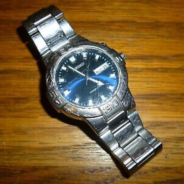 VINTAGE 1990s SEIKO KINETIC 5M63-0C00 GENTS WRISTWATCH FOR SPARES OR ...