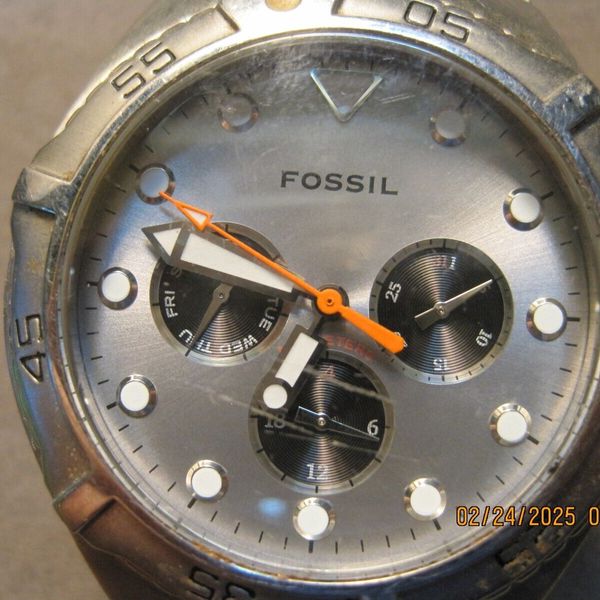 Fossil Blue BQ-9221 Men's Watch Chronograph Stainless Steel ...