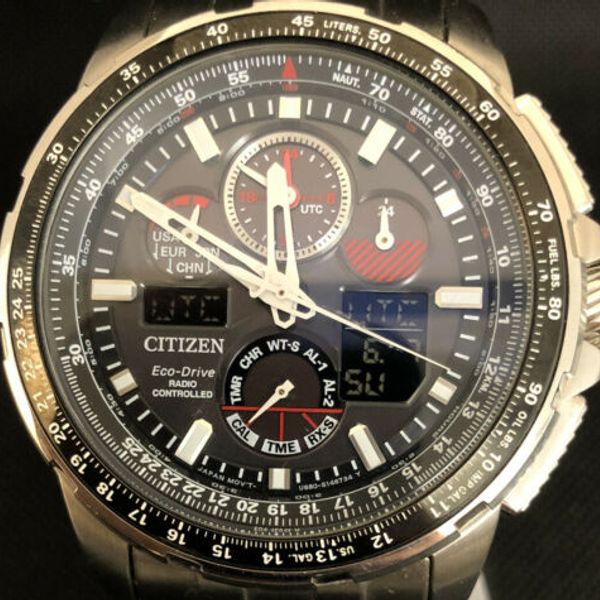 Citizen Eco-Drive SKYHAWK A-T Chronograph Men's Watch - Silver (JY8050 ...