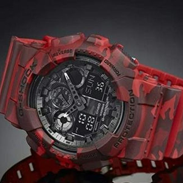 Casio G-Shock GA-100CM Red Camo | WatchCharts