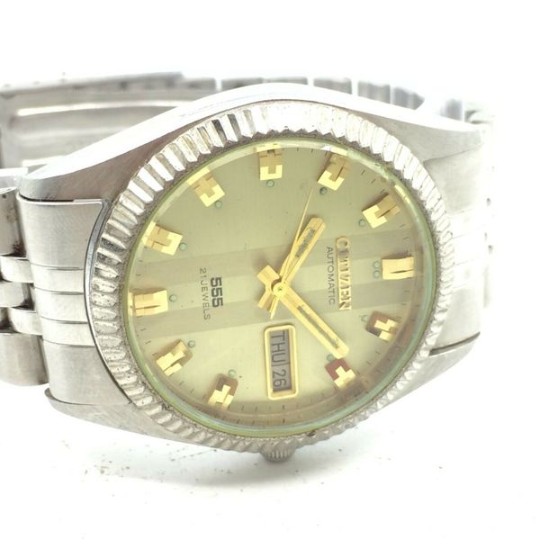VINTAGE MEN'S CITIZEN 555 D/D 35MM AUTOMATIC 8200 21-JEWELS WRIST WATCH ...