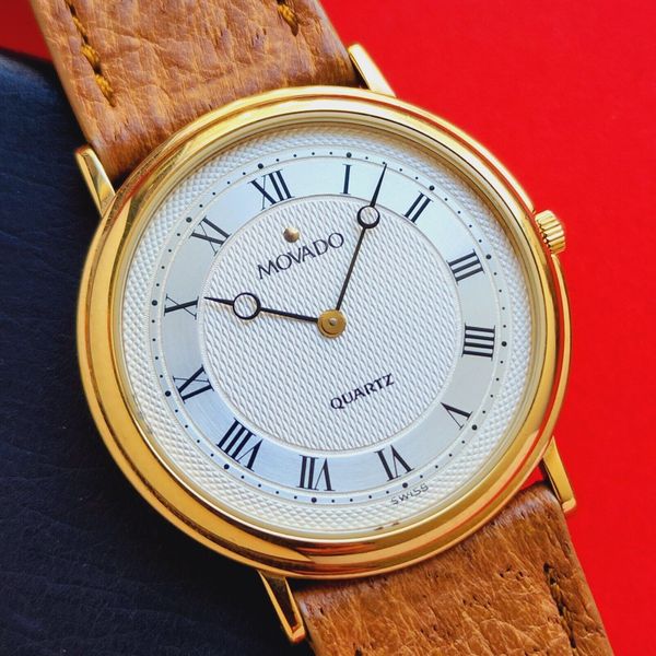 Movado Classic Watch Beautiful Textured Dial Full Set 87-41-874 For ...